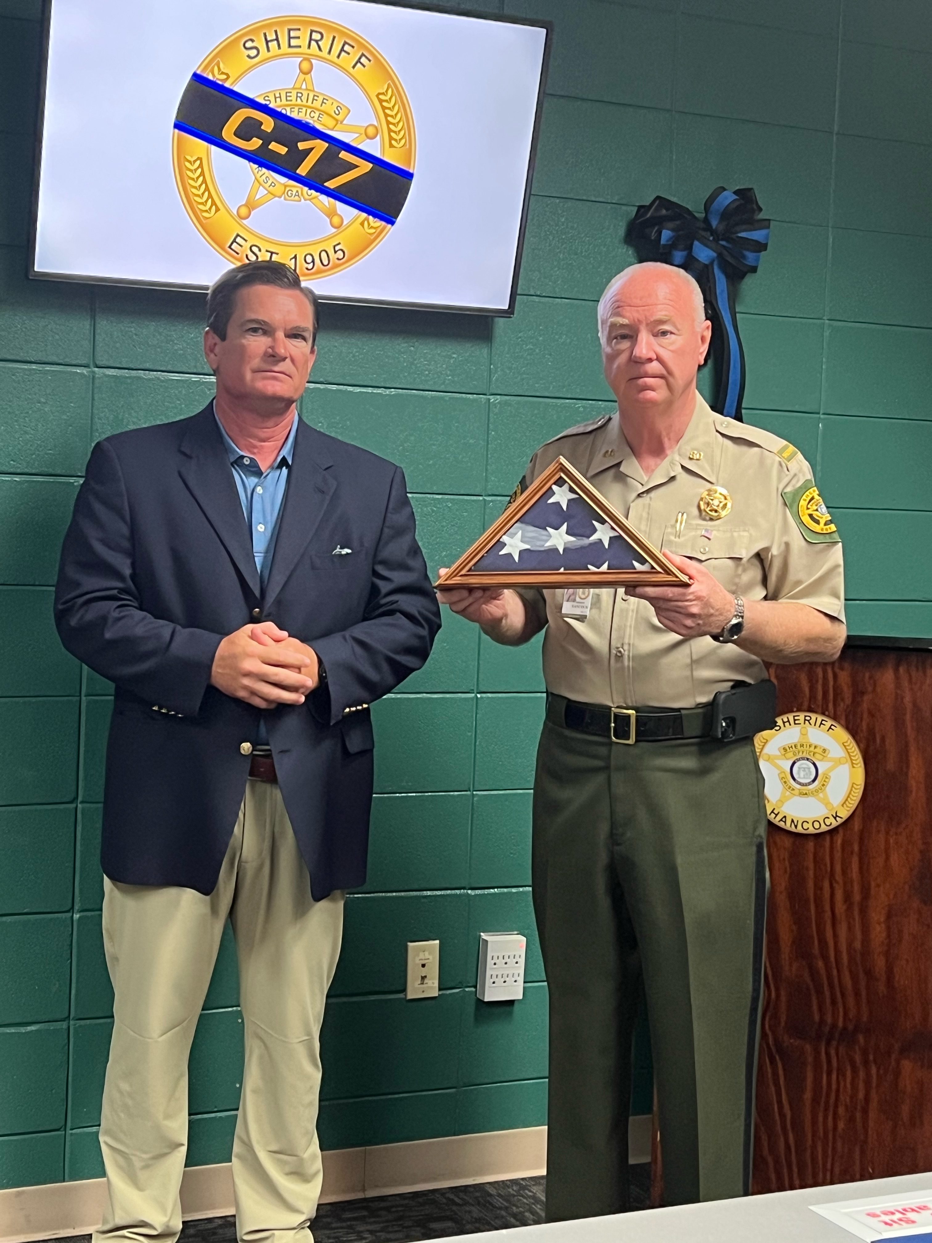 U.S. Representative Austin Scott presents United State Flags to Crisp ...